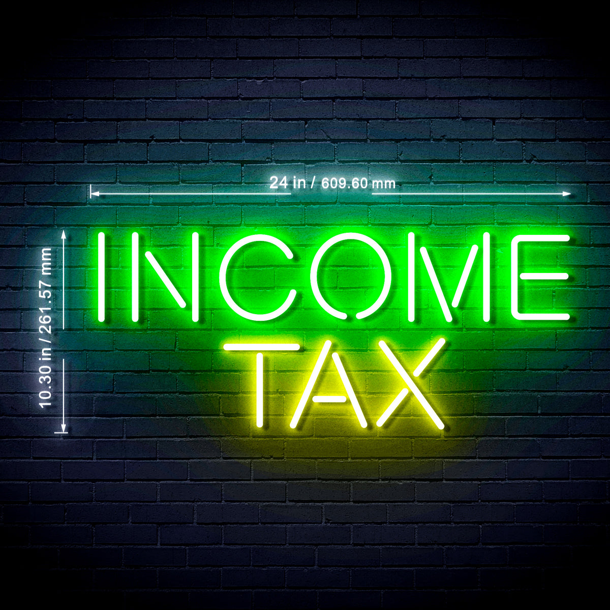 Income Tax Services Ultra-Bright LED Sign with Remote (Neon-Style, LED ...