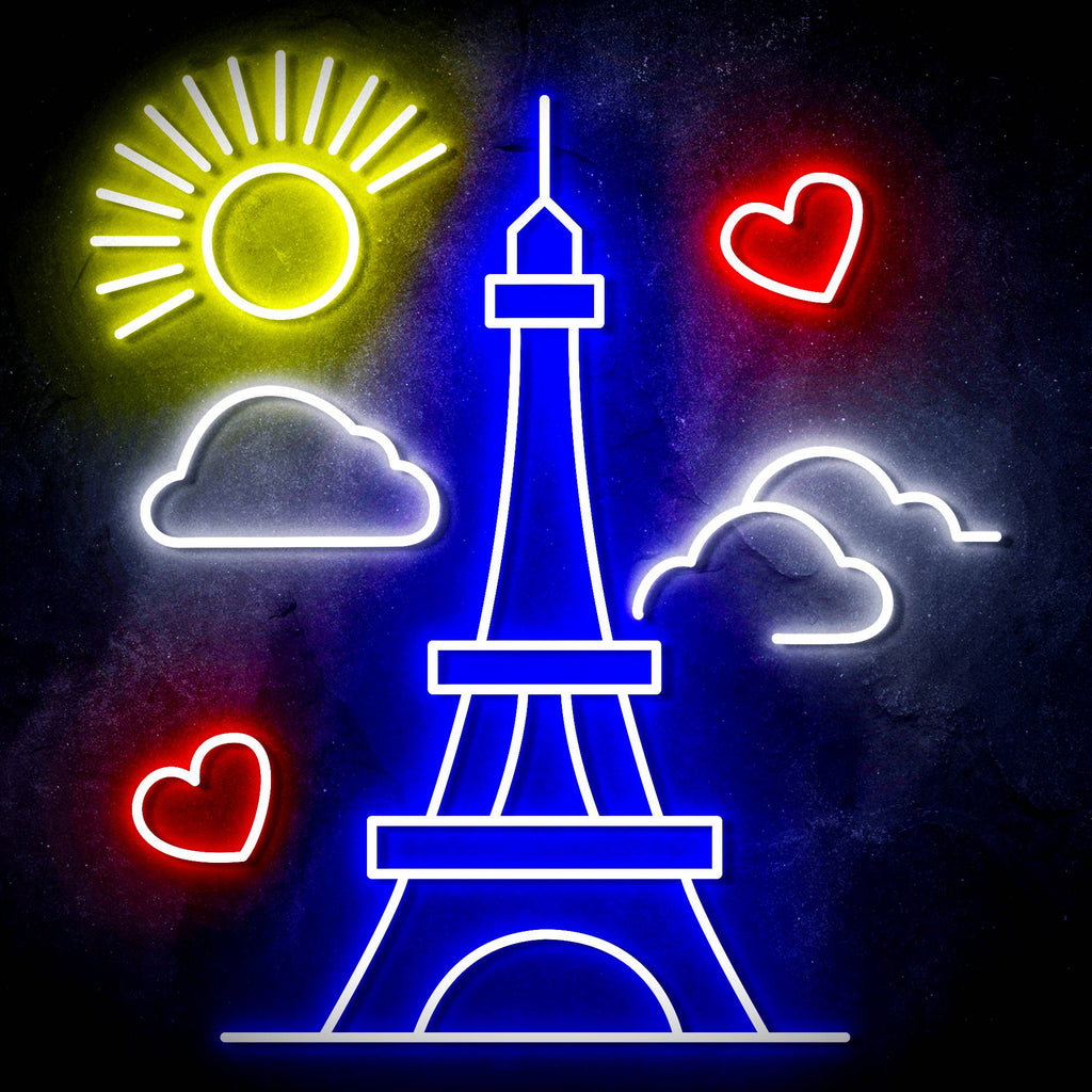 Paris France The Eiffel Tower Ultra-Bright LED Neon Sign w Paris France The Eiffel Tower Ultra-Bright LED Neon Sign w